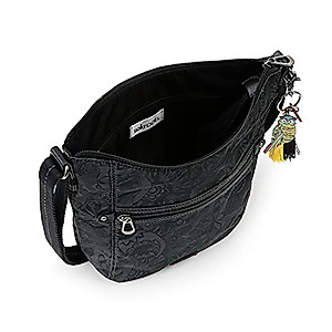 Sakroots womens Eco-twill Eco Twill Sequoia Small Crossbody, Black Spirit Desert, One Size US