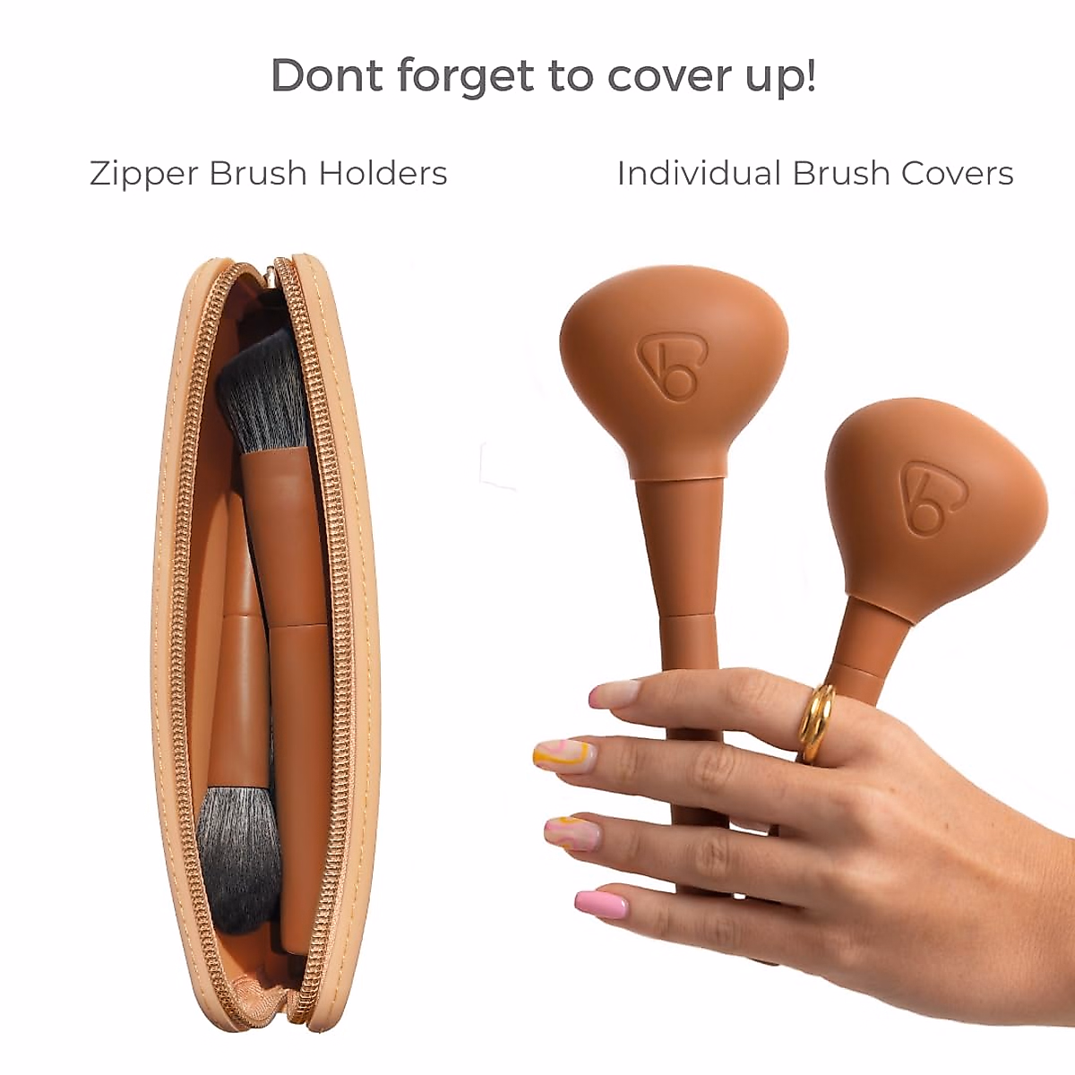 Makeup Brush Set- brush bubble full set makeup brushes for liquid foundation, powders, creams and shadows. 11 Piece Vegan, Silver-infused, soft luxury