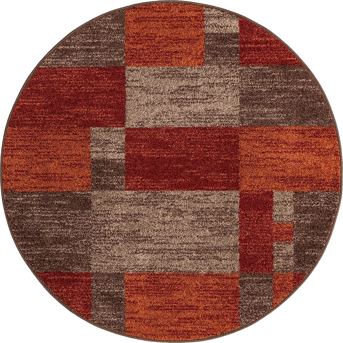 Unique Loom Autumn Collection Area Rug - Providence (5' 1" Round, Multi/ Beige)