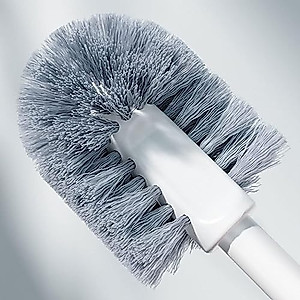 Modern Brush Toilet Brush Plastic Toilet Bowl Brush and Stand Floor Toilet Cleaner Bathroom Accessories and Cleaning Storage