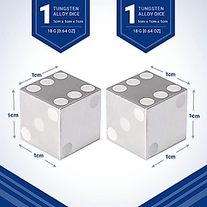 Tungsten Dice - 1cm Each | Pack of 2
