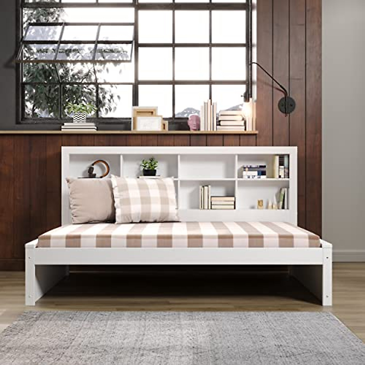 Donco Kids Full White Bookcase Daybed