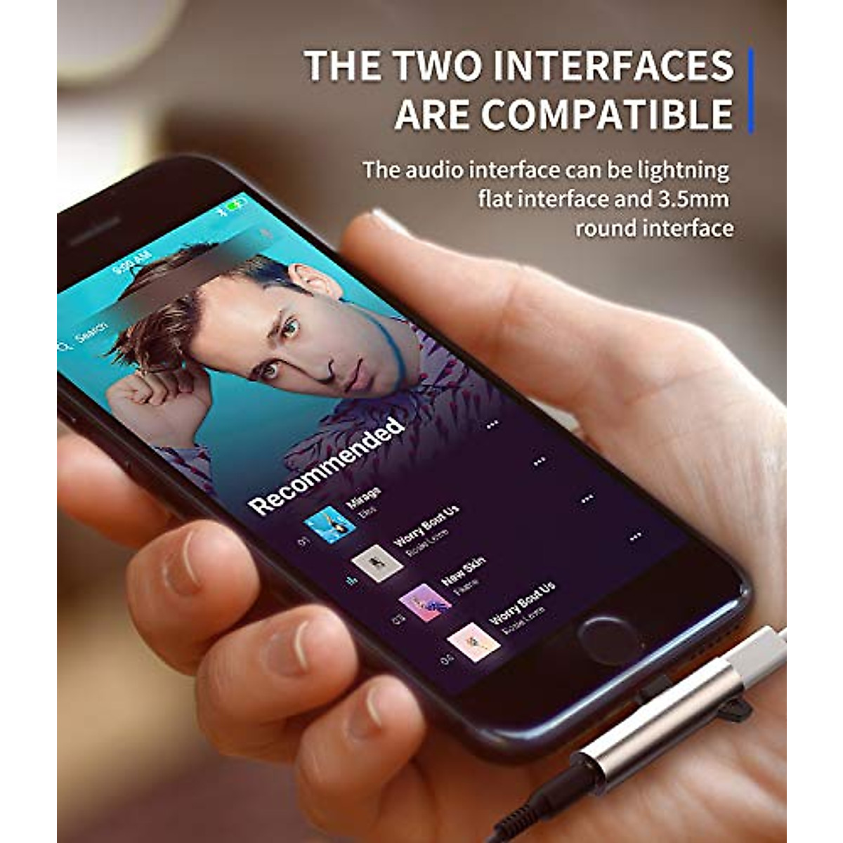 Headphone Adapter Lightning to 3.5mm AUX Audio Jack and Charger Extender Dongle Earphone Headset Splitter Compatible with iPhone 11 12 Mini pro max xs xr x se2 7 8 Plus for Ipad Air Y Cable Converter