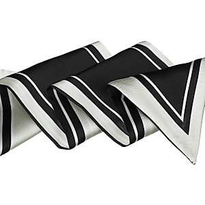 Allegra K Women's Skinny Scarf Ribbon Hair Band Heart Print Handbag Handle Neck Scarf 86x10cm/34x4 inches(LxW) Black Pure