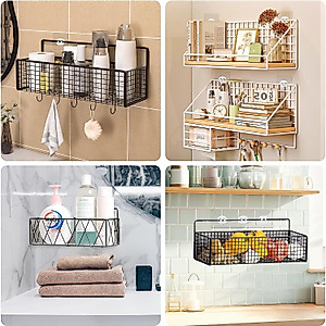 12 Pack Shower Caddy Adhesive Replacement, Transparent Adhesive Hooks Stickers for Shower Caddy, Basket Shelf, Soap Holder, Bathroom Storage Corner Shelves, Kitchen Racks, No Drilling, Waterproof