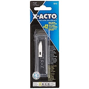 ELMERS X-Acto No. 12 Mini Curved Carving Blade Pack of 5 (X212)