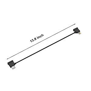 Skyreat 1.14 ft / 35 cm USB C to iOS Phone Cable Cord,Right Size Angle for DJI Mini 2/3 Pro/Mavic Air 2 / Mavic 3 Remote Controller & iPhone,iPad Devices