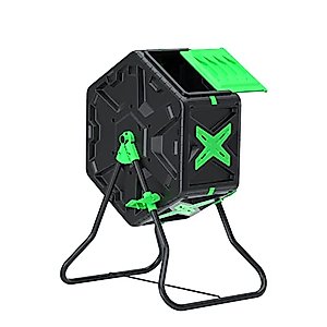 SQUEEZE master Light Weight Tumbling Compost Bin-Single Chamber Compost Tumbler 18.5 Gallon/70L