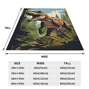 amepay Dinosaur Blanket Gifts for Boys Kids Jurasssic Tyrannosaurus Dino Flannel Throw Blankets for Home Couch Bed Sofa Soft Fuzzy Lightweight Decor All Season 80x60 Inches