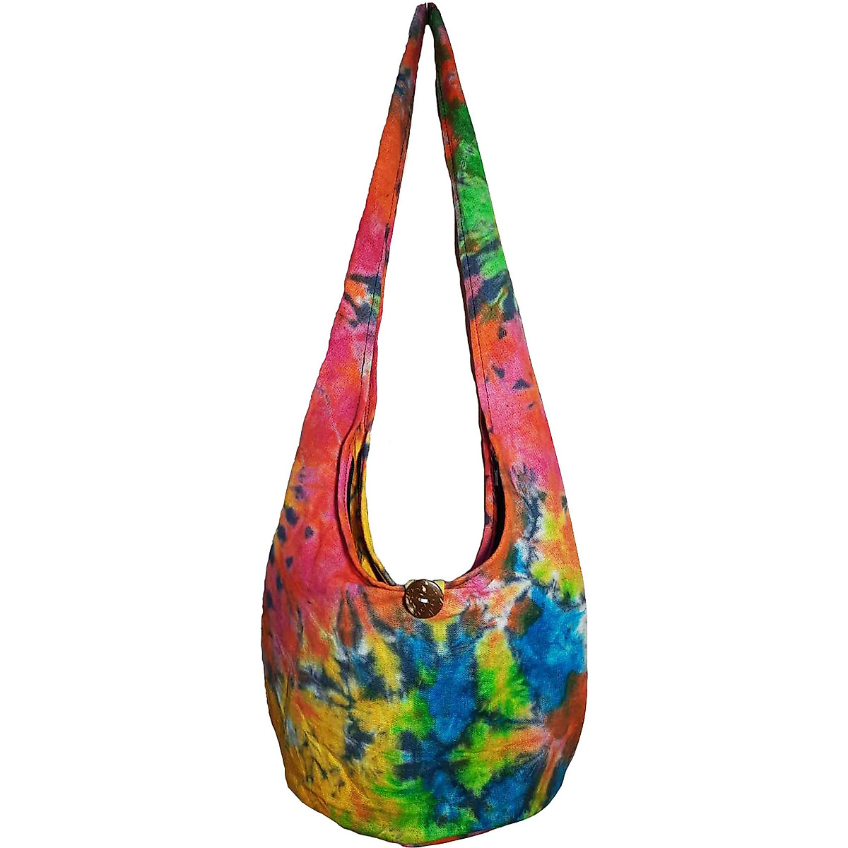 Lovely Creations Hippie Boho New Elephant Crossbody Bohemian Gypsy Sling Shoulder Bag Small Size (S White)