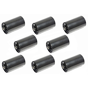 LampVPath 8PCS 1AA to 1D Size Battery Adapter Case, AA to D Size Spacers, AA to Size D Battery Adapter Converter Case(8 Packs Black)