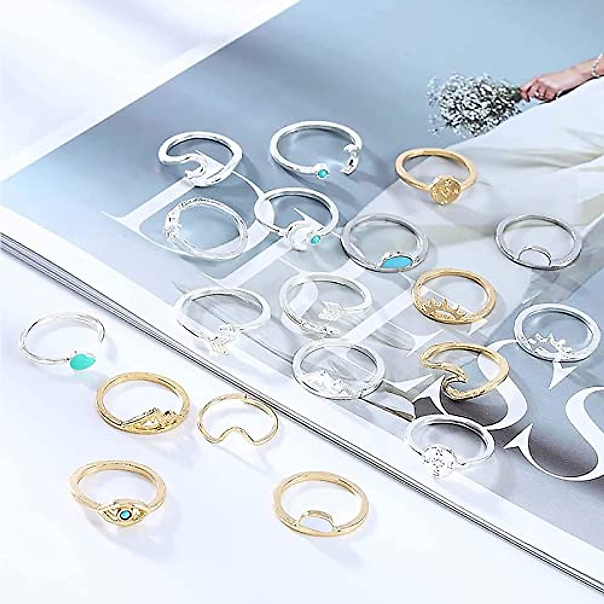 choice of all Boho Rings Stackable Rings Vintage Kunckle Rings Cute Rings Set for Women Christmas Gifts