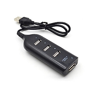 CUJUX 2.0 Multi USB 2.0 Hub USB Splitter High Speed 3 USB Card Reader USB Extender for PC Laptop (Color : Black)