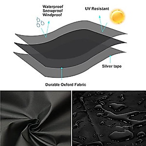 Kaucytue Patio Furniture Covers, 98.5" L×78.7" W×31.5" H Outdoor Furniture Cover Waterproof Rectangular, Heavy Duty 420D Outdoor Table and Chair Set Covers, Black