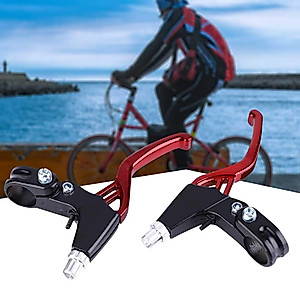 VGEBY1 Bike Brake Level, 4 Colors Aluminium Alloy Bicycle Brake Level Handles for Mountain Bike Road Bike Folding Bike(Red)