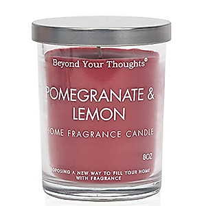 Beyond Your Thoughts 8oz -50 Hours Burn Time Lemon Vanilla Strawberry Apple Lychee Banana Pineapple Malt Musk 1 Wick Scented Candle Aromatherapy Wax Mixed Popular Long Lasting Fragrances Red