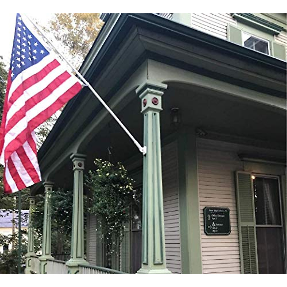 MTB 1 Inch Aluminum Wall Mount Flag Pole Bracket Display Flag in Multi- Position Premium Quality Flag Pole Holder Flag Pole Base Flag Stand Flag Bracket, Pack of 1