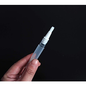 Islmlisa E-lishine 3 ml Transparent Twist Pens Empty Nail Oil Pen with Brush Tip,Lip Gloss Container Applicators Growth Liquid Tube,Set of 5