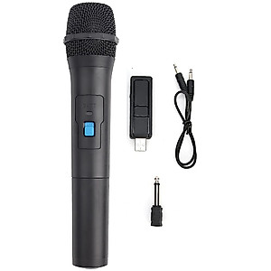 Microphone VHF Handheld USB Mic, Anti Interference, Long Range Reception, Portable for Singing, Speech