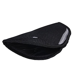 Seat Belt Adjuster, Car Safety Cover Strap Adjuster Pad Harness, Comfortable Protection for Adult Children Keep Belt Away from Neck and Face, Made of Air Mesh Fabric (Premium Luxuries Black)