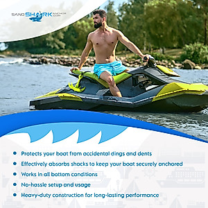 SandShark Jaws Folding Grapnel Anchor Kit, 25–28ft Bungee Line, Easy Storage Rip-Stop Case, Jetski Anchor, Boat Anchor, Kayak Anchor, Canoe Anchor, Paddleboard Anchor, High-Strength ABS Plastic.