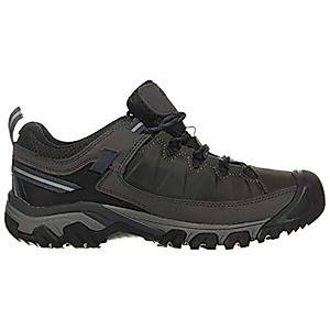 KEEN Men's Targhee 3 Low Height Waterproof Hiking Shoes, Steel Grey/Captains Blue, 10