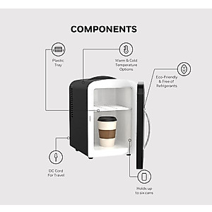 Honeywell 4 Liter Personal Fridge Cools Or Heats & Provides Compact Storage For Skincare, Snacks, Or 6 12oz Cans