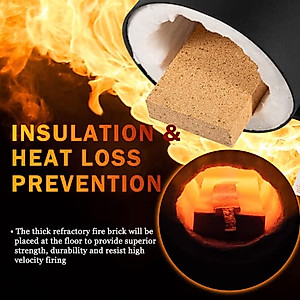 Camoo Double Burner Gas Propane Forge Furnace Blacksmithing Knife Tool Making Farriers Portable Dual Large Capacity, Oval, Deluxe Kit Jewelry Knife