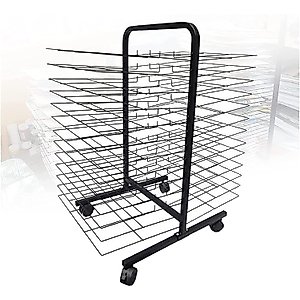 Art Drying Rack, 26 Tier Mobile Art Drying Rack with Wire Rack for Artwork, Drying and Printing Rack, Perfect for Schools and Art Clubs