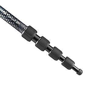 Manfrotto Element MII MMELMIIA5BK, Lightweight 5-Section Aluminium Travel Camera Monopod, with Wrist Strap, Rubber Grip, Twist Locks, Load up 15kg, for Compact Cameras, Mirrorless, DSLR, Black