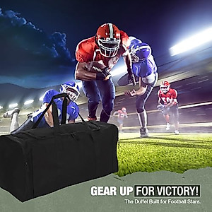 Jetstream Heavy Duty Hockey Bag | Multi Pocket Travel Duffel Bag | Large Sports Gym bag with Water Repellency | Foldable Luggage Bag with Padded Handles For Camping (36 Inch, Black)