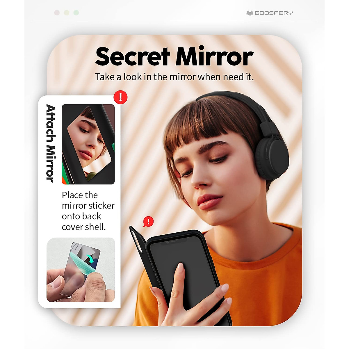 GOOSPERY iPhone 11 Wallet Case with Card Holder, Protective Dual Layer Bumper Phone Case - Black