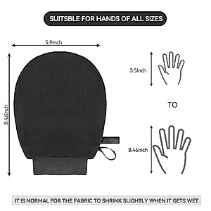 Exfoliating Mitts 2Pcs, Body Scrub Gloves for Bath or Shower, Men's Women's Deep Clean Exfoliating Tool to Remove Dead Skin and Dirt, Home Spa Exfoliating Gloves for Self-Tanning