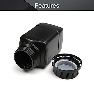 Othmro 250ml/8.45oz Plastic Lab Chemical Reagent Bottles,5pcs 40mmx115mm(IDxH) Square Wide Mouth Liquid/Solid Sample Storage Container Sealing Bottles Black with Anti-Theft Cap