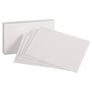 Oxford Blank Index Cards, 4" x 6", White, 100 Per Pack (40156-SP)