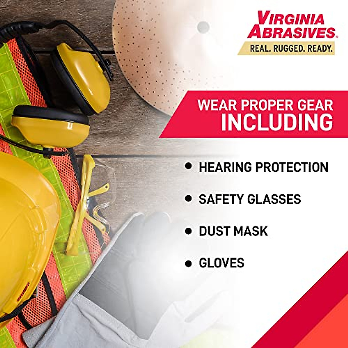 Virginia Abrasives 421-80017 17" Tungsten Carbide Abrasive Disc (TCAD), Two-Sided Surface Remover Metal Disc for Removing Carpet Pads, Adhesive, Epoxy, Prep Concrete Surfaces Reusable Disc