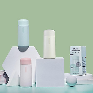 Buric Water Bottle, Stainless Steel Vacuum Insulated Leakproof Mini Vacuum Flask (Pink)