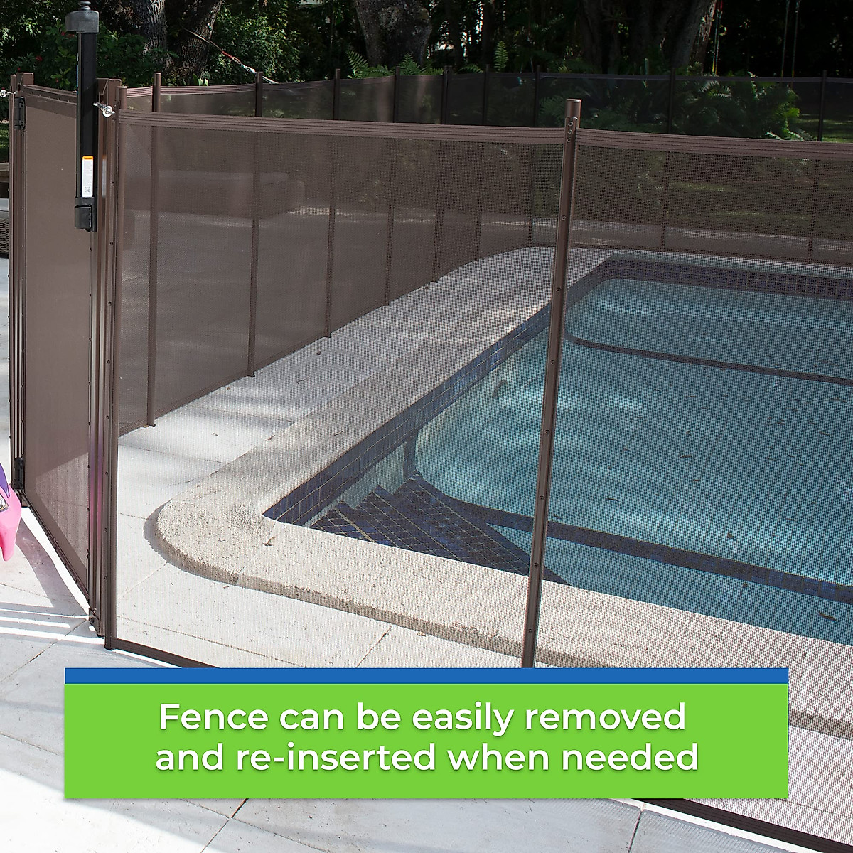 Pool Fence DIY by Life Saver Fencing Section Kit, 4 x 12-Feet, Black