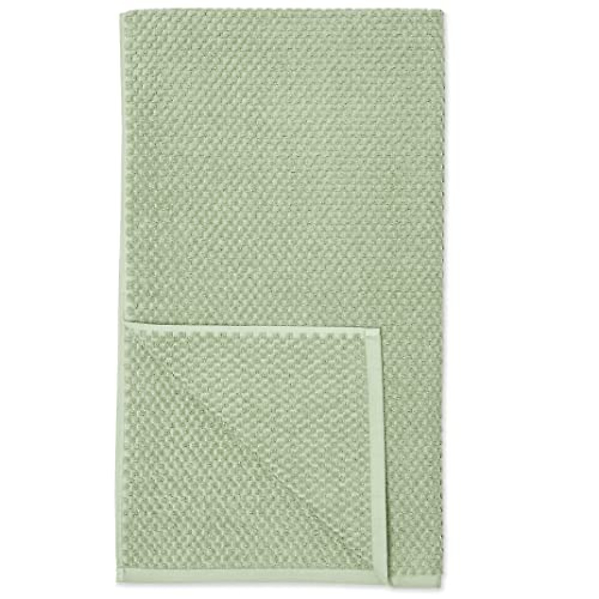 Amazon Basics Odor Resistant Textured Bath Towel Set - 6-Pieces, Cotton, Green