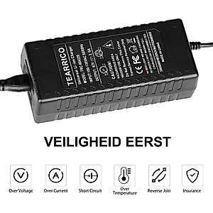 TEARRICO 42V Charger 3 Prong Fast 2A Smart Replacement for 36V Pocket Mod, Sports Mod for Electric Scooter Lithium Battery