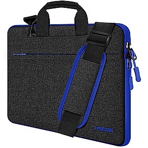 Hseok Laptop Shoulder Bag 13 13.3 14 Inch Case Compatible with MacBook Pro 14 2023-2021 M1 M2,MacBook Air/pro 13-13.3 Inch and Most Popular 13-14 Notebooks,Spill-Resistant Briefcase, Black & Blue
