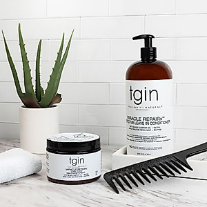 tgin Miracle RepaiRx Curl Food Daily Moisturizer for Curly, Coily and Wavy Hair, Moisturizing Curl Cream for Dry, Damaged Hair, 12 oz