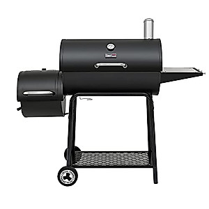 Royal Gourmet CC1830M 30-Inch Barrel Charcoal Grill with Offset Smoker, 811 Square Inches, Outdoor Backyard, Patio and Parties, Black