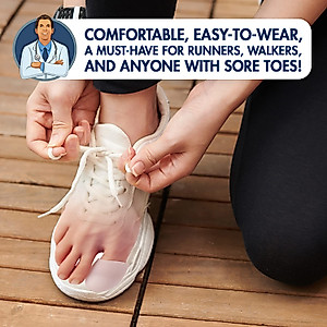 Dr. Frederick's Original Soft Gel Toe Protectors for Men & Women - 6 Pieces - Toe Caps for Foot Pain Relief - Flexible Cushions - Toe Sleeves for Ingrown Toenails, Corns, Calluses, Blisters - Medium