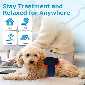 PUPCA Red Infrared Light Therapy Belt for Pets Pain Relief, Portable Wearable Cold Laser Therapy Device for Dogs Tissue Repair, Relieve Sciatica, Joint & Back Pain