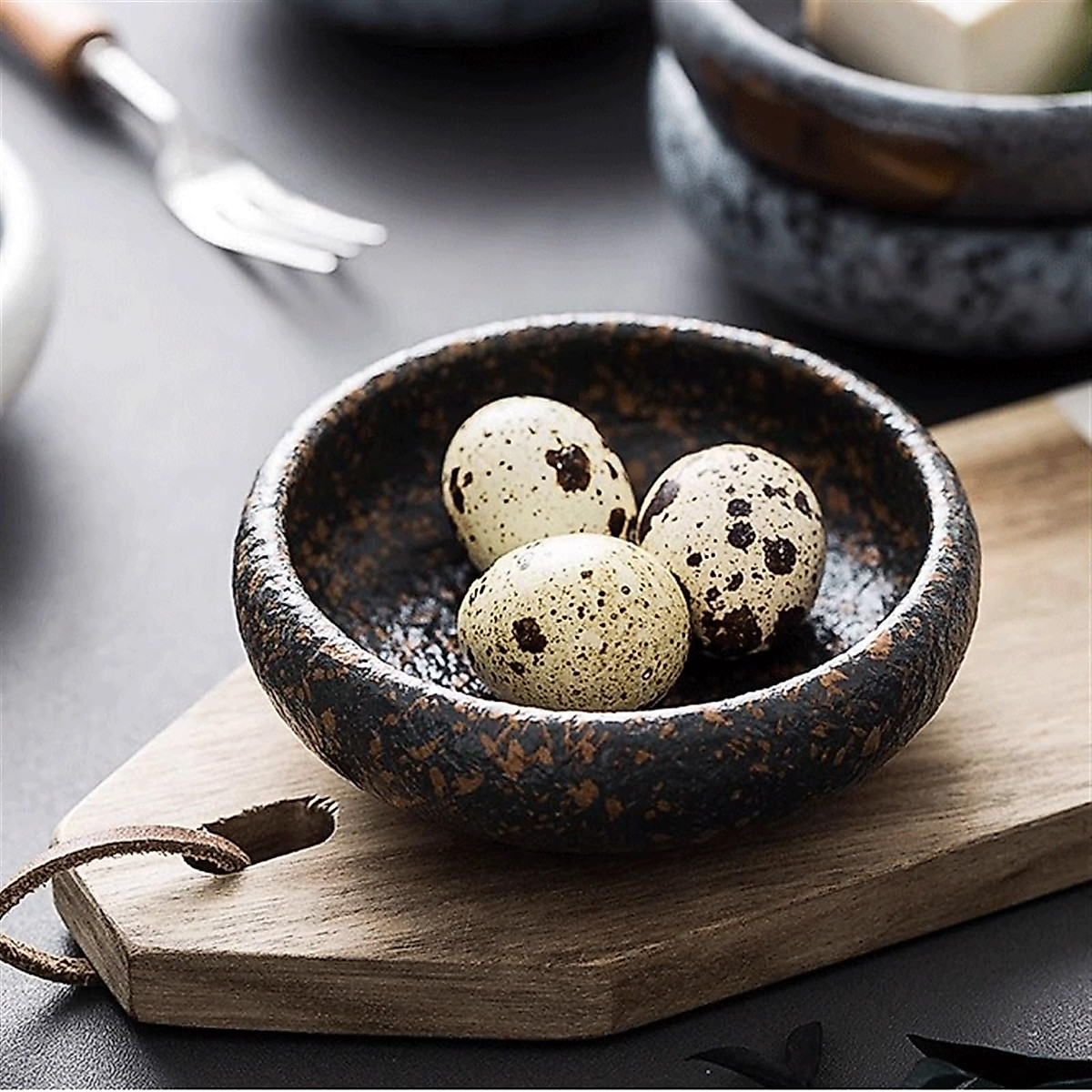 TOOSII Snack Bowls Japanese Ceramic Dipping Plate 4oz Porcelain Bowl Soy Sauce Dish Dessert Soup Side Dish Salad Cereal Dish Dinnerware (Color : C)