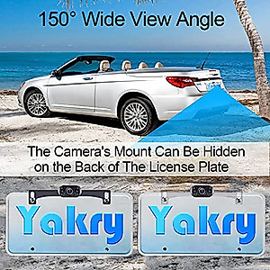 Yakry Backup Camera for Car HD 1080P 4.3 Inch Monitor Rear View System Reverse Cam Kit Truck SUV Minivan Easy Installation Plug and Play Waterproof Night Vision DIY Grid Lines Y11