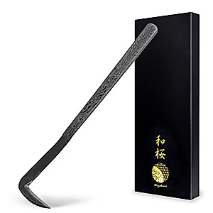 Wazakura Bonsai Scraper Jin Sickle Knife Made in Japan in Carbon Steel, Shari Carving Tool, Japanese Dead Wood and Bark Grafting Cutter