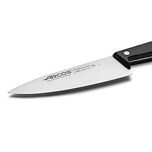 ARCOS Chef Knife 6 Inch Stainless Steel. Cooking Knife to Cut and Peel Small Food. Ergonomic Polyoxymethylene Handle and 155mm Blade. Series Universal. Color Black