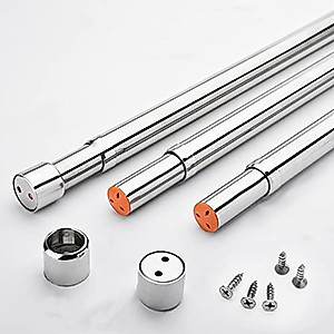 Healeved Curtain Rod Hangers Clothes Reach Poles Stainless Steel Retractable Pole Garment Clothes Stick Drying Fork Clothesline Prop for Indoor Outdoor 48cm-80cm Armoire Wardrobe Closet